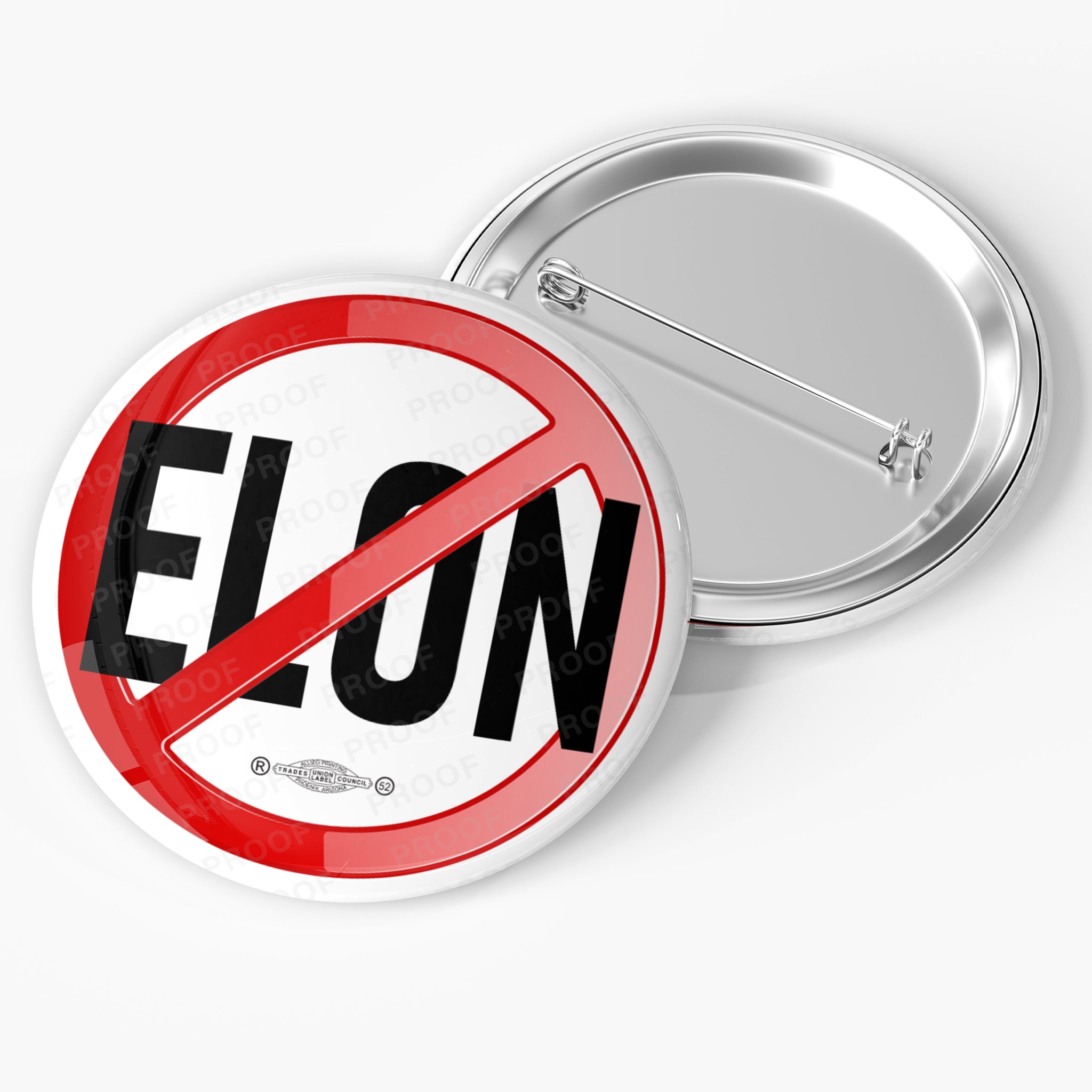 NO ELON Pin Back Buttons - AT25-102 – Buttonsonline