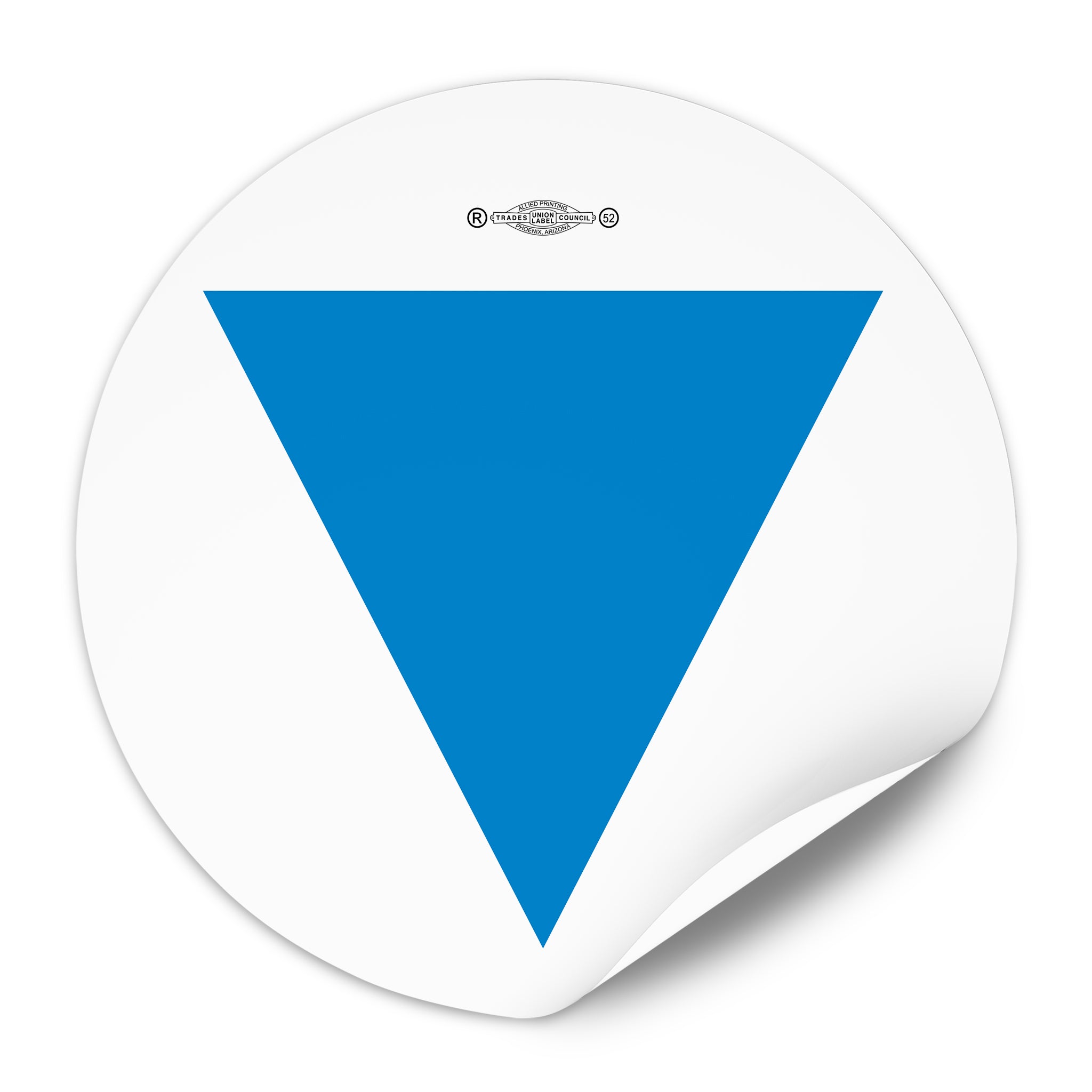 Blue Triangle Campaign 2.5 Round Lapel Stickers