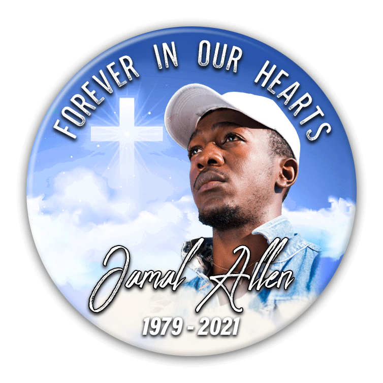 Custom Memorial Photo Button – Personalized Funeral Tribute Pin ...