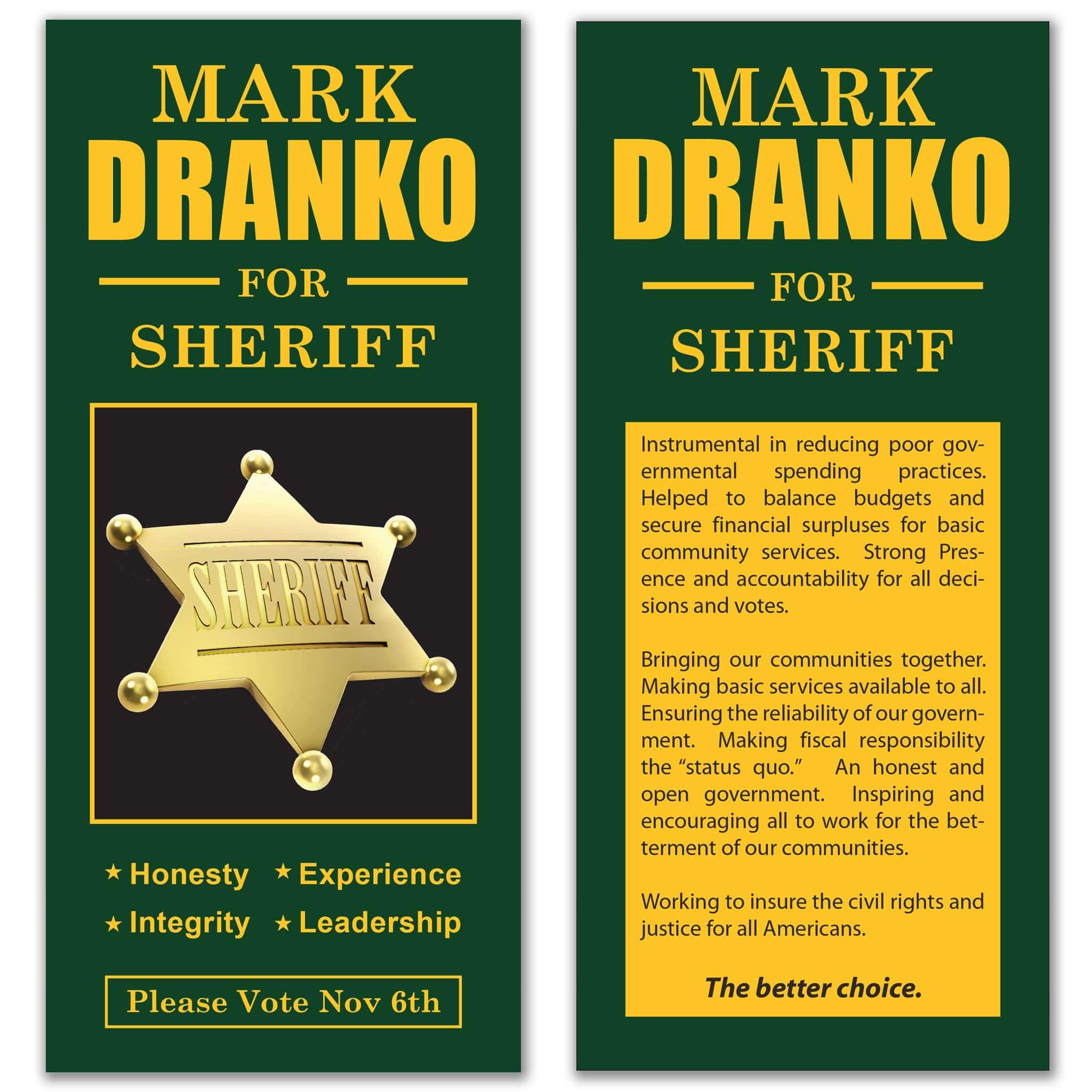 Political Palm Card / Push Card Templates - SET UP ONLY - PC-19 ...