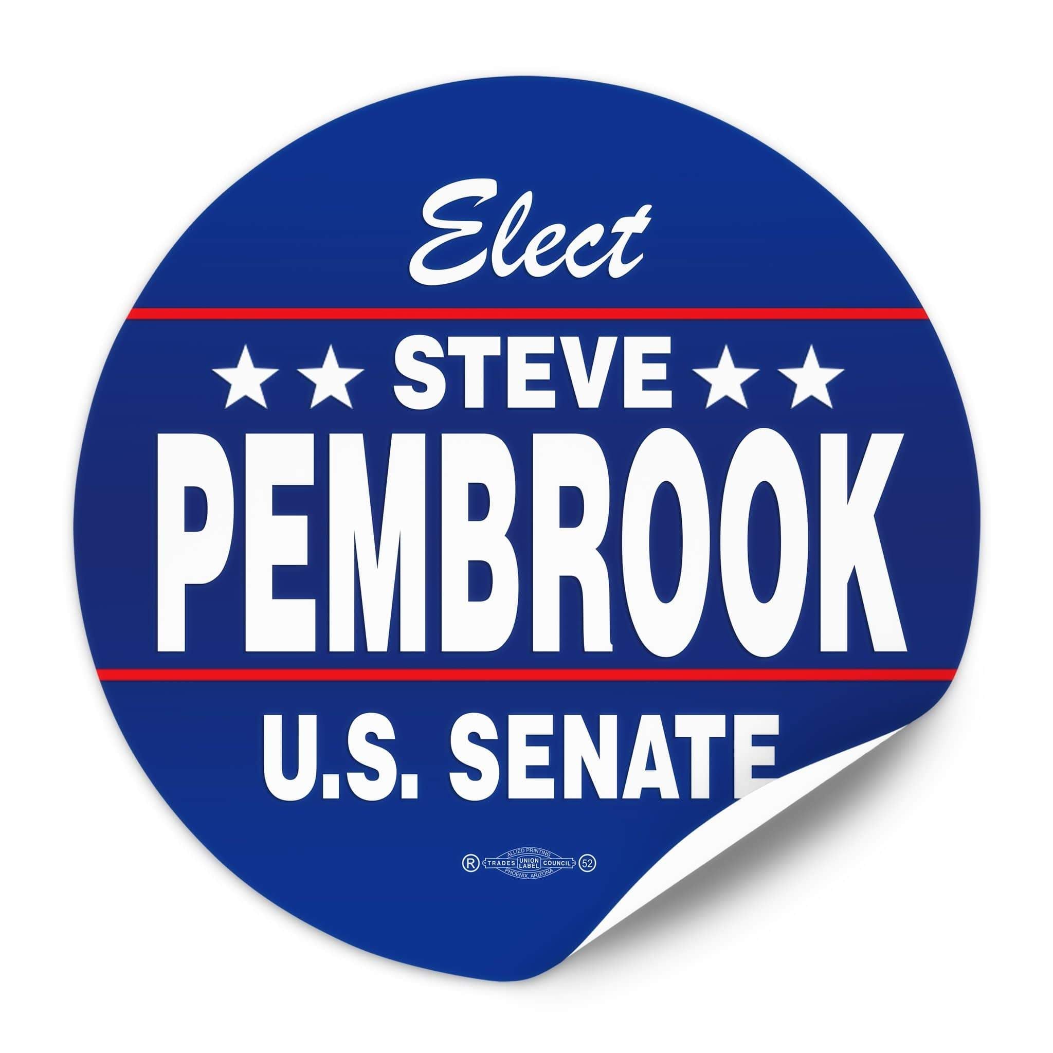 Political Campaign Sticker Template - PCS-109 – Buttonsonline