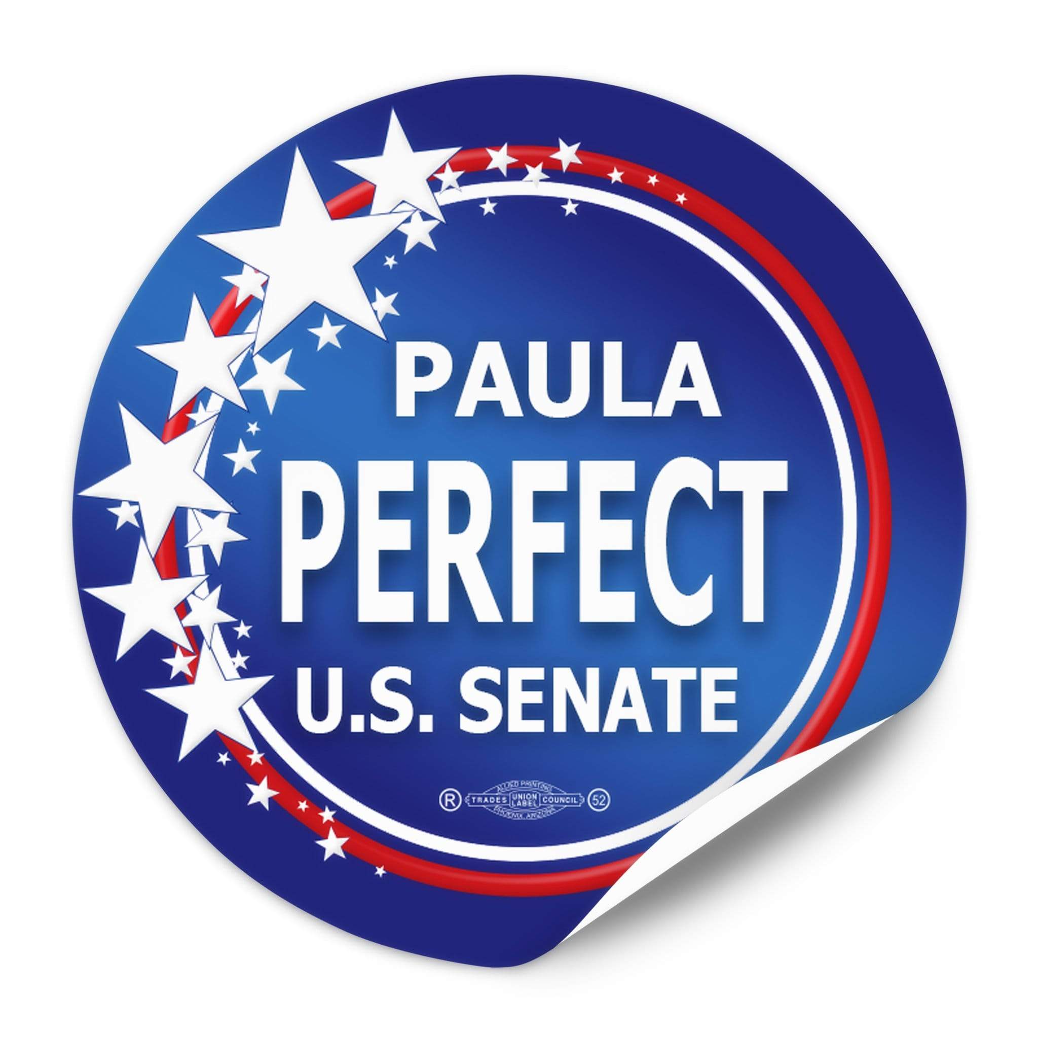 Political Campaign Sticker Template - PCS-116 – Buttonsonline