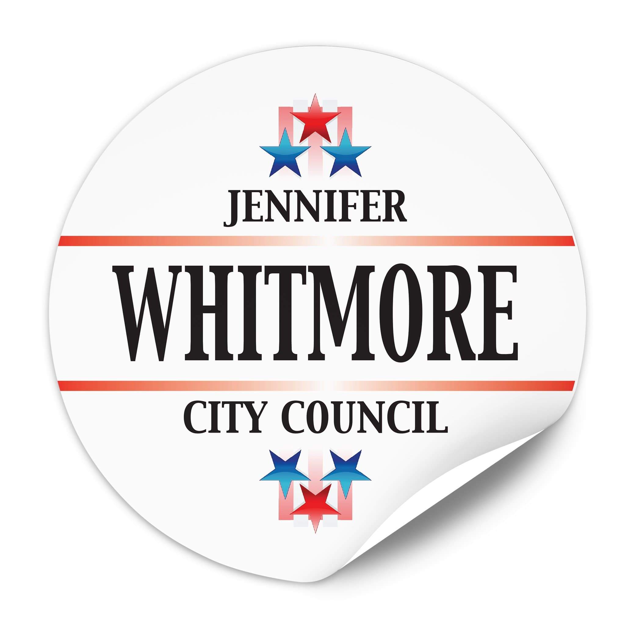 Political Campaign Sticker Template - PCS-118 – Buttonsonline